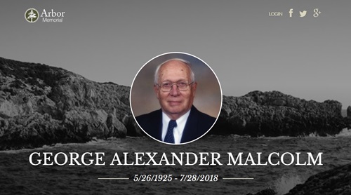 In Loving Memory～Rev. Dr. George A. Malcolm
